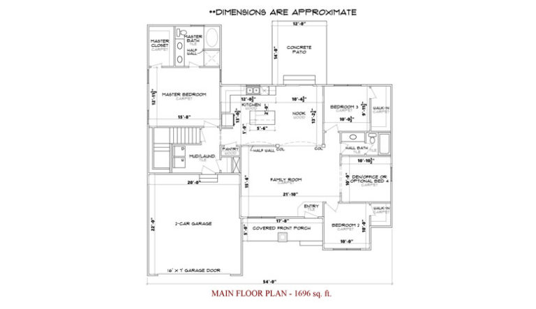 The Benjamin - Ranch-Style Home Floor Plan in Northwest Indiana